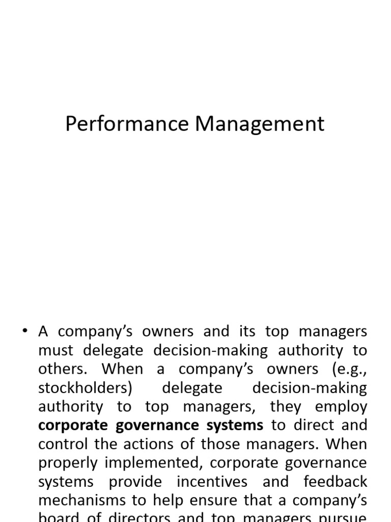 Performance Management | PDF | Return On Investment | Investing