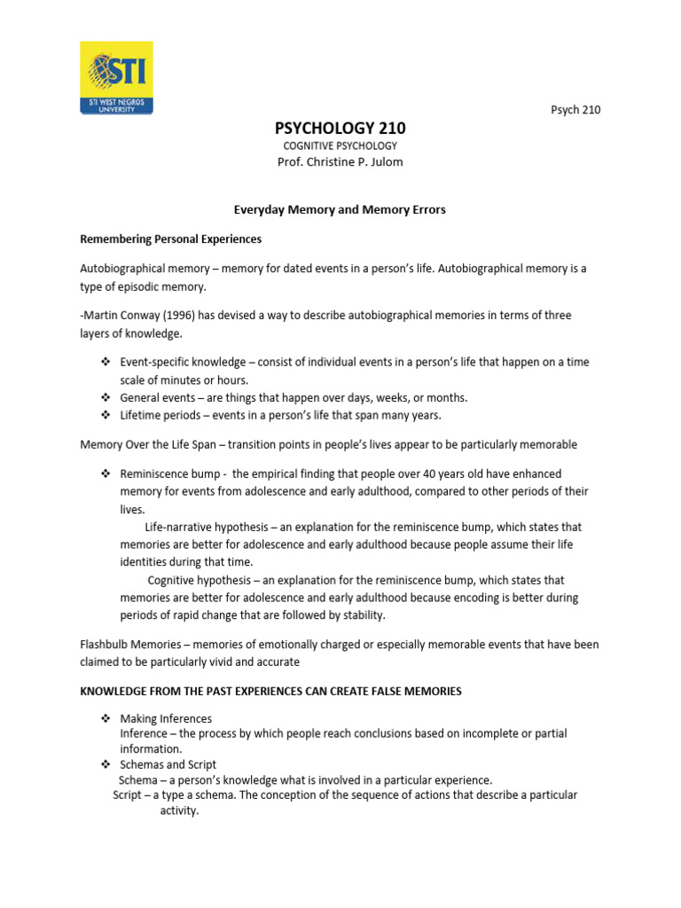 SemiFinals | PDF | Memory | Psychology