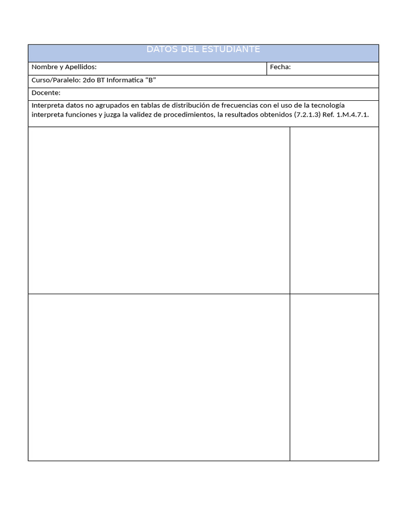 Datos Del Estudiante | PDF