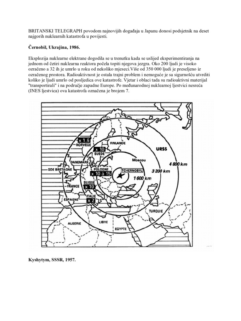 Nuklearne Katastrofe (10 Naj) | PDF
