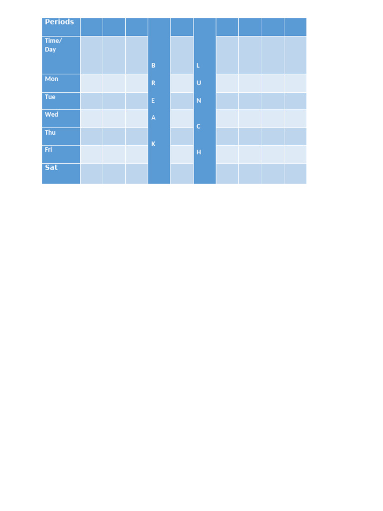 Weekly Schedule Overview | PDF