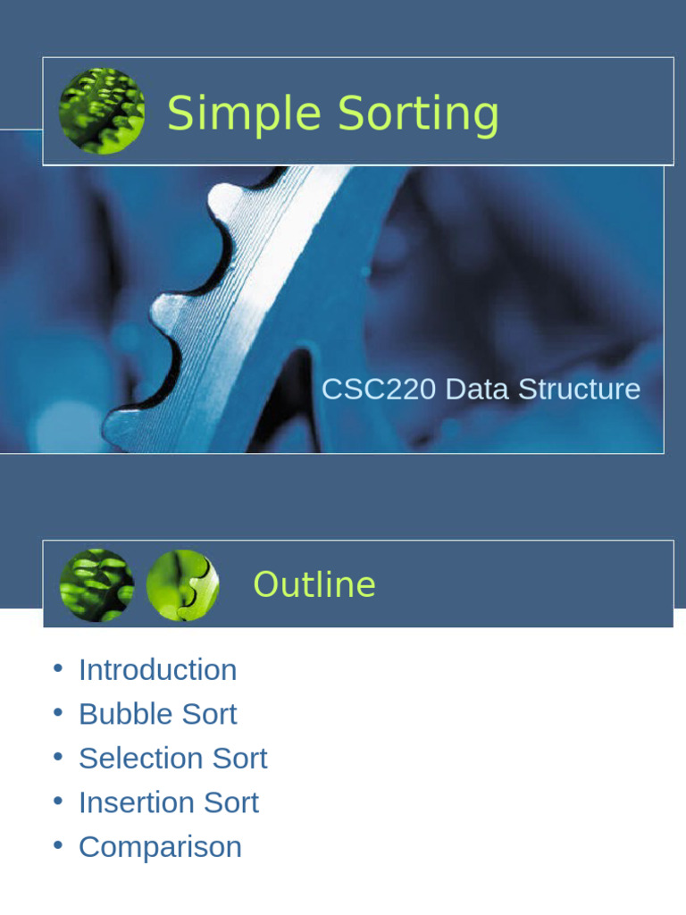 Simple Sorting | PDF | Algorithms | Algorithms And Data Structures
