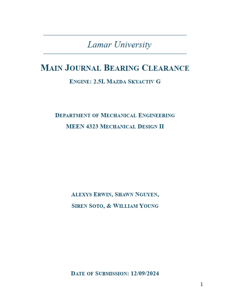 MECHDES2-Project | PDF | Engines | Bearing (Mechanical)