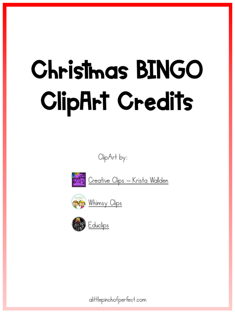 Free Christmas BINGO Printable Game | PDF