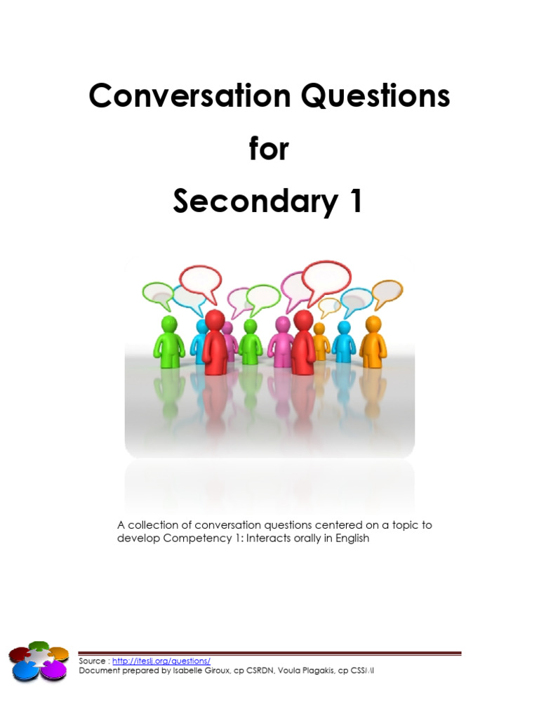 Secondary 1 English Conversation Questions | PDF | Lunch | Classroom