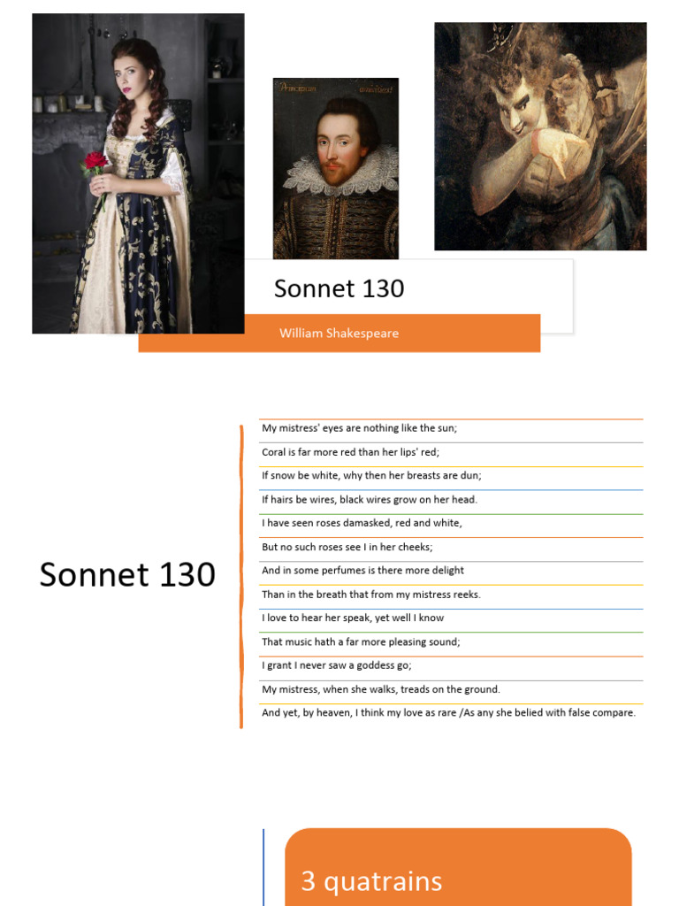 Sonnet 130 | PDF | Literary Criticism | Stanzaic Form