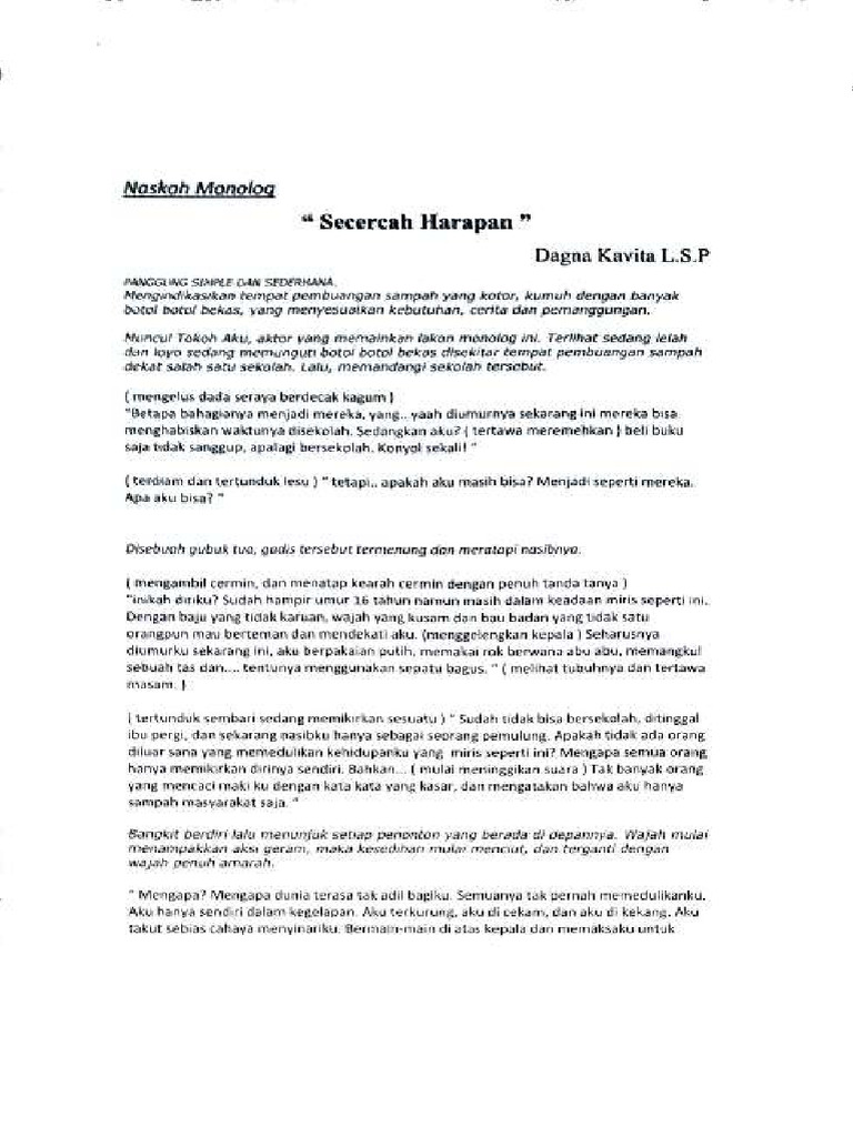 Teks Monolog | PDF
