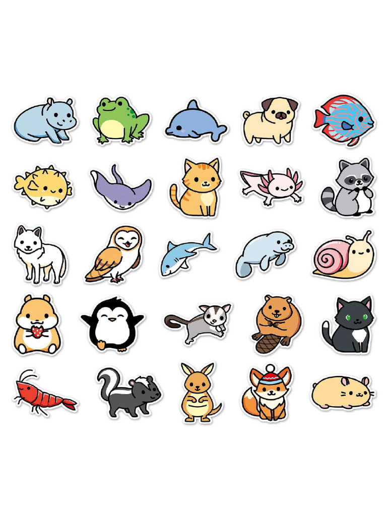 Stiker Hewan Kartun Perlengkapan Alat Tulis Lucu Hiasan Sekolah Babi ...