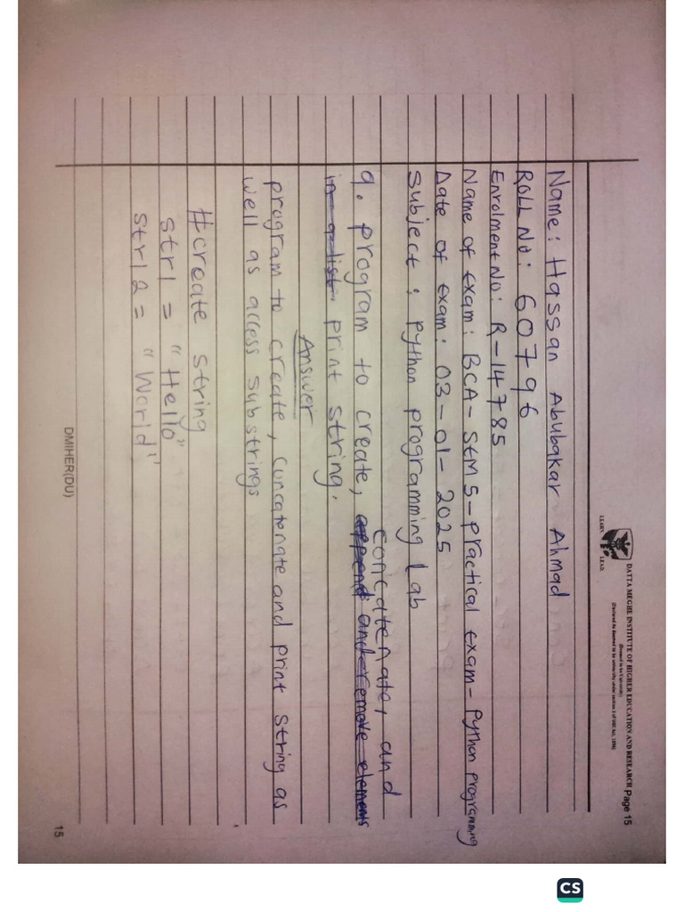 Python Programming Lab Practical Exam | PDF