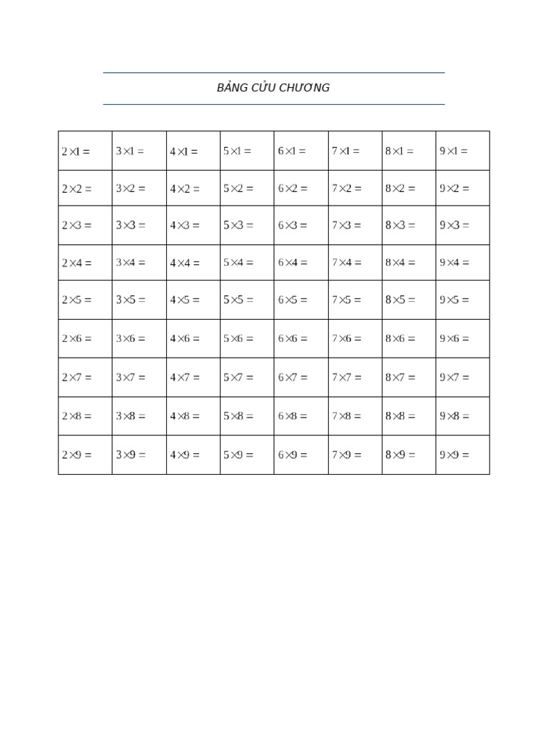 B NG C U Chương | PDF