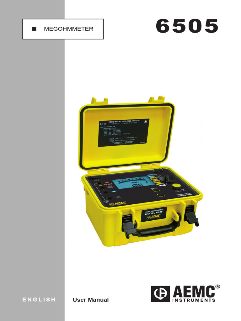 AEMC 6505 Manual | PDF | Switch | Calibration