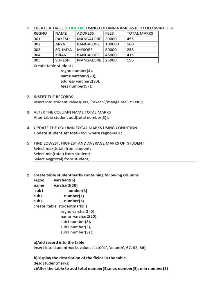 SQL HOT questions 10_29 | PDF | Sql | Data Management Software