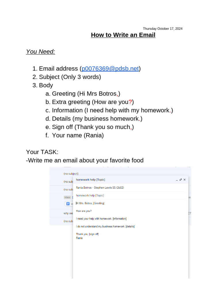 How To Write An Email | PDF