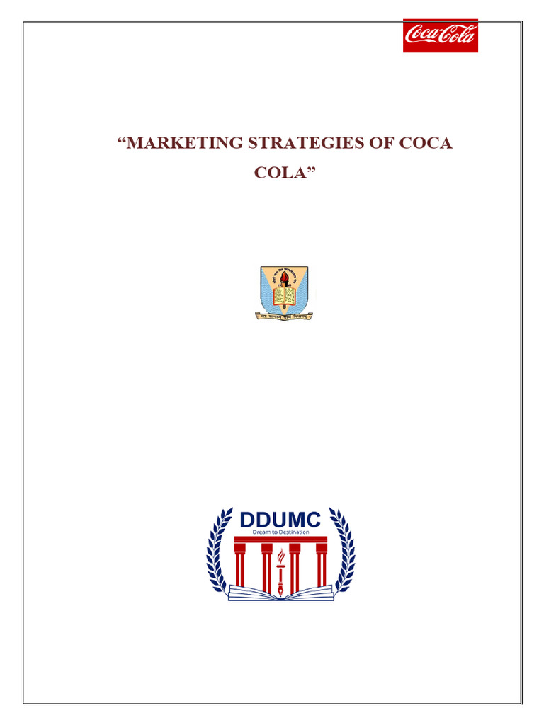 Marketing Strategies of Coca-Cola | PDF | Coca Cola | The Coca Cola Company