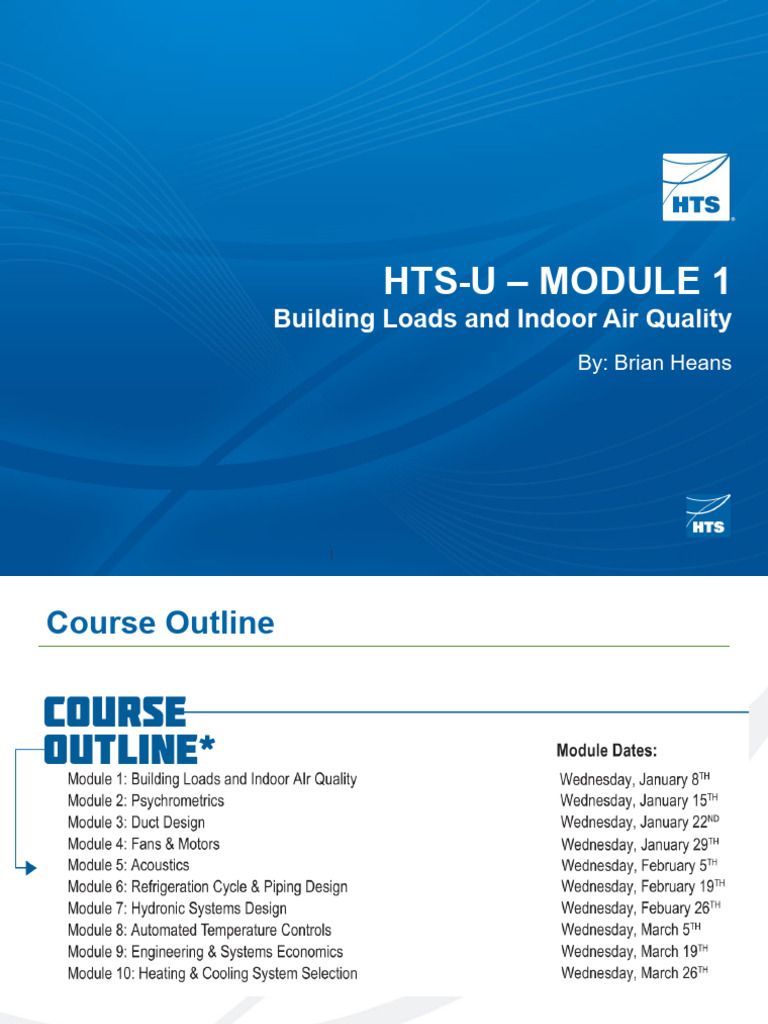 Module 1 - Building Loads | PDF | Ventilation (Architecture) | Heat Transfer