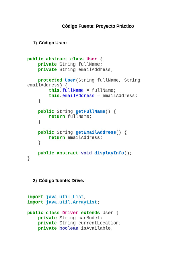 Código Fuente, Proyecto de Programación, Alex Pacay 01 | PDF ...