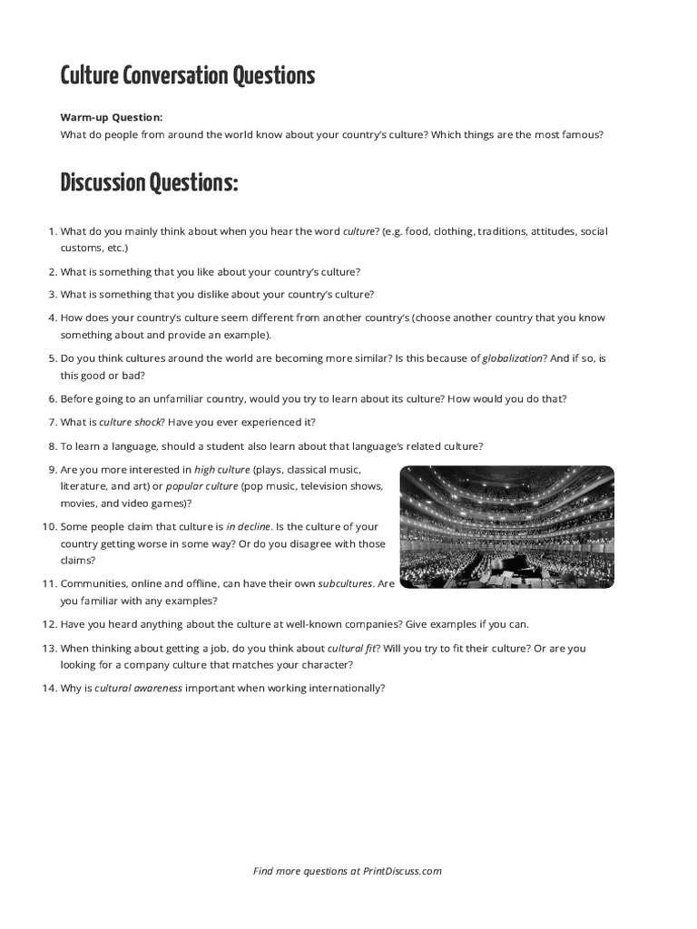 culture-questions | PDF