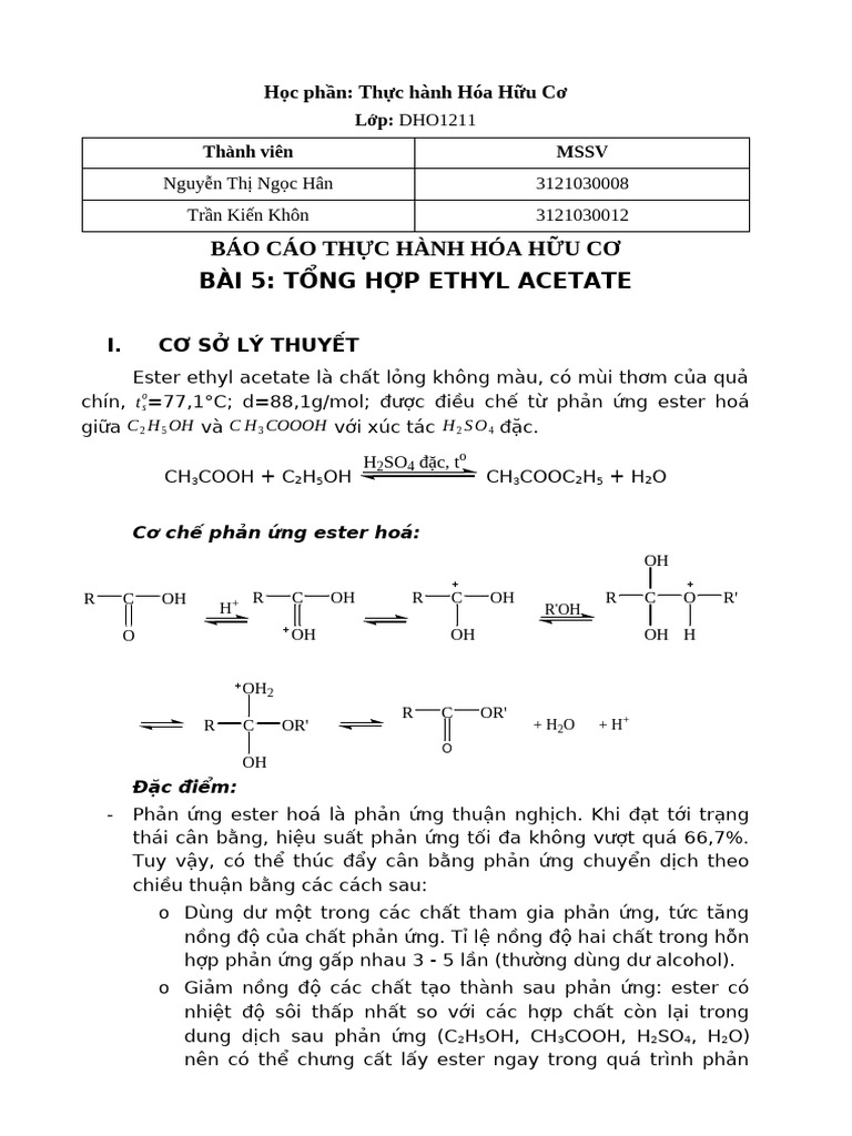 TH C Hành HHC (Bài 5) | PDF