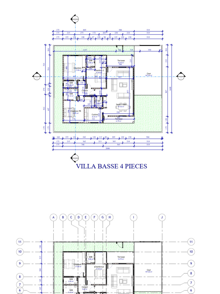 Plan de Villa Basse 4 Pièces PDF | PDF