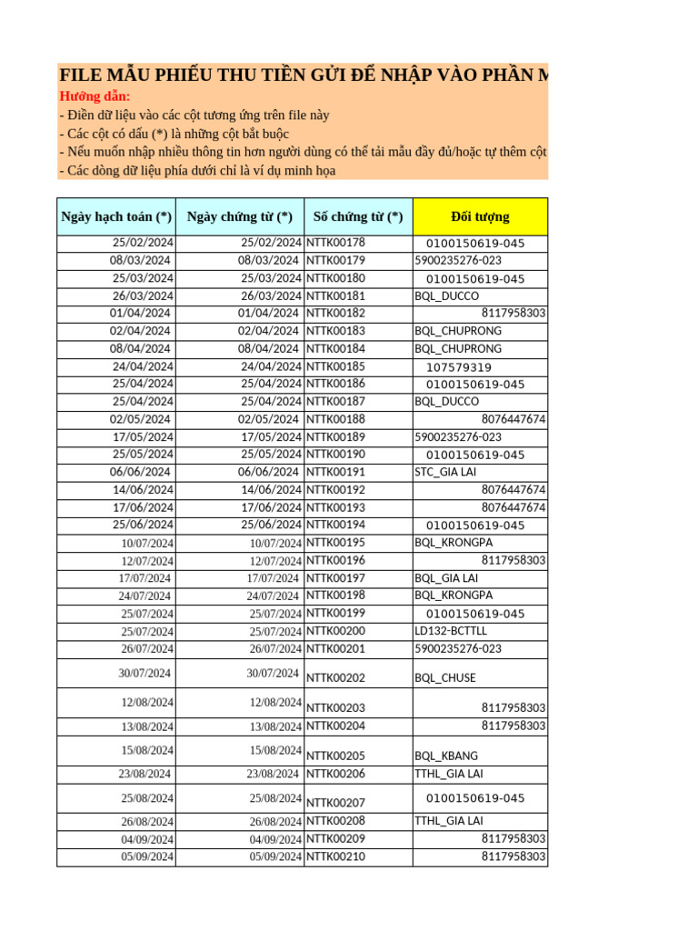 Phieu Thu Tien Gui (1) | PDF
