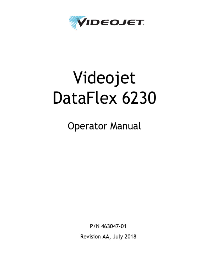 01 Aa Videojet 6230 Operator Manual Us | PDF | Electromagnetic Interference | Printer (Computing)