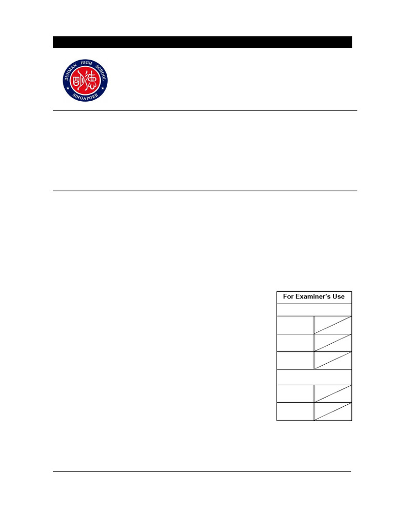 2024 Prelims DHS H2 Chem P3 (Ans) | PDF | Nitrogen Dioxide | Chemical Reactions