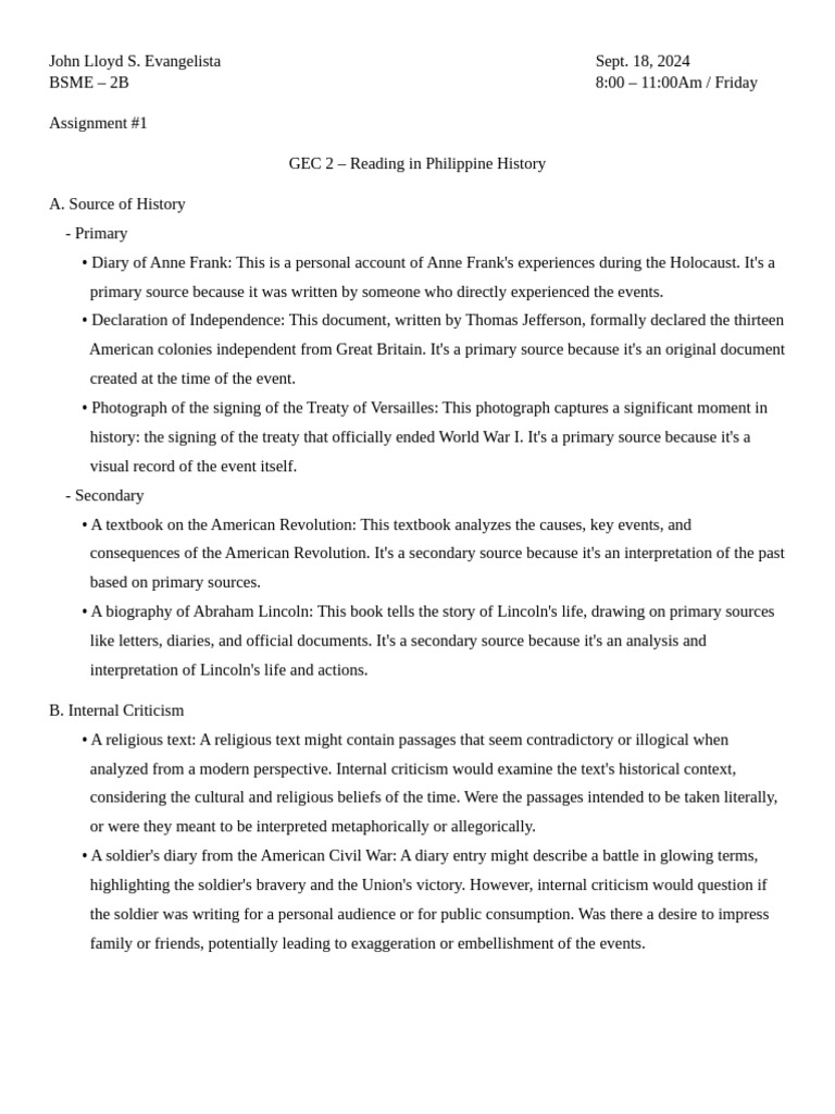 RPH - Ass.1 - Evangelista, John Lloyd S | PDF