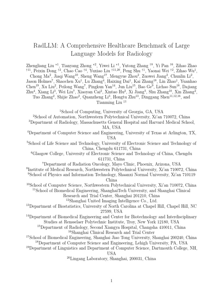 Radiology LLM | PDF | Medical Imaging | Artificial Intelligence