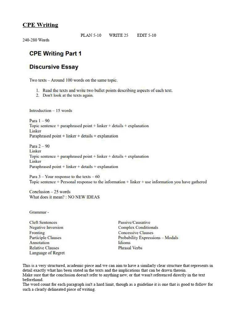 CPE All Writing Types Broken Down PDF | PDF | Idiom | Grammar