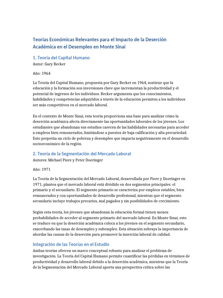 Impacto Desercion Desempleo | PDF | Economía laboral | Desempleo