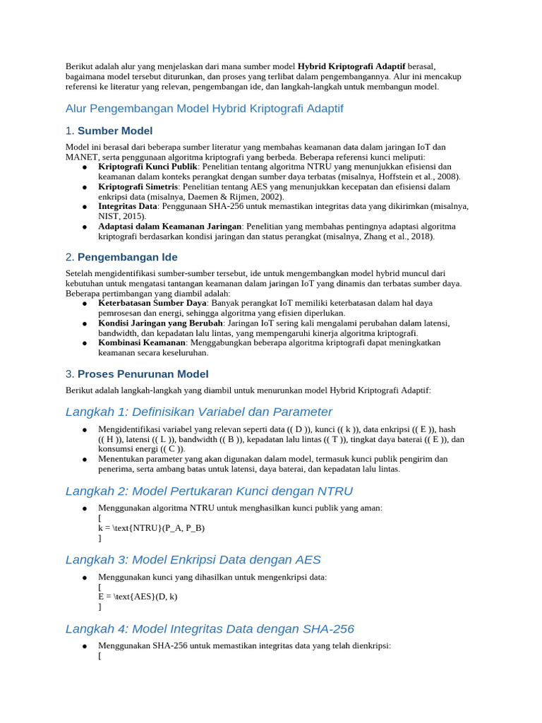Pengembangan Model Kriptografi Hybrid | PDF