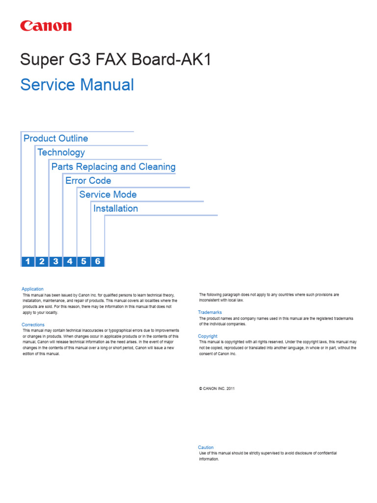 Canon Super G3 FAX Board Manual | PDF | Fax | Electronic Circuits