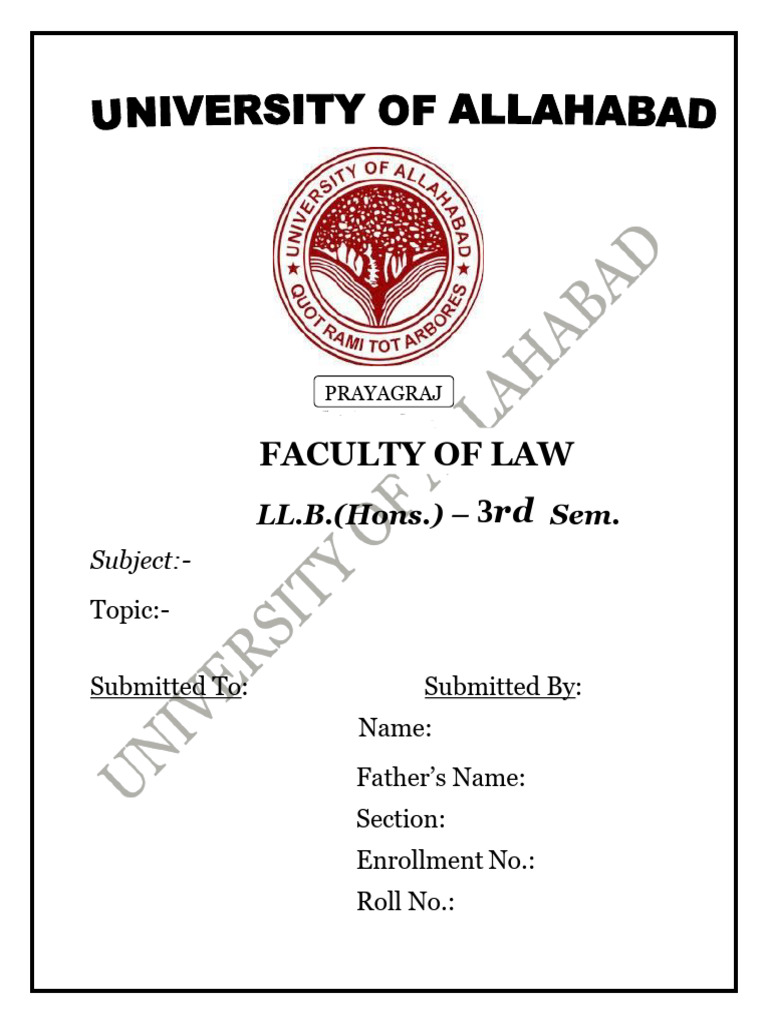 Prayagraj LL.B. (Hons.) Sem 3 Document | PDF