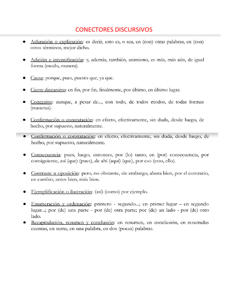 Conectores Discursivos | PDF