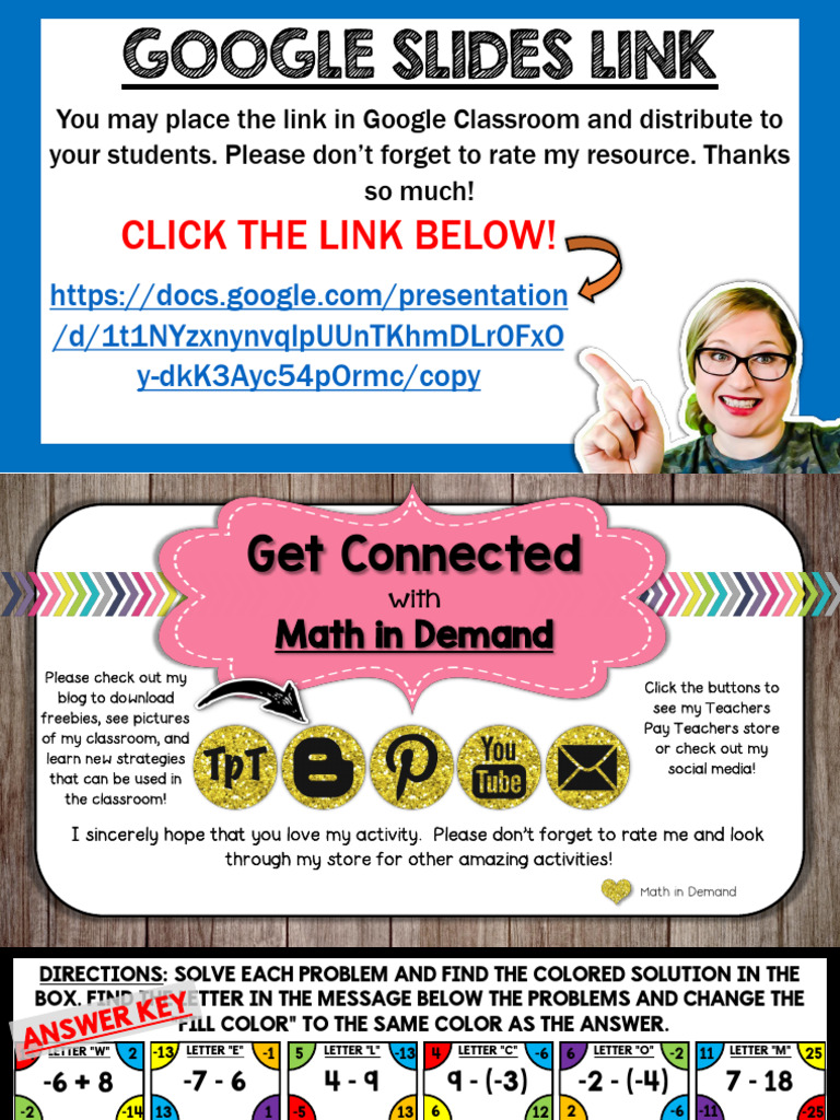 You May Place The Link in Google Classroom and Distribute To So Much ...