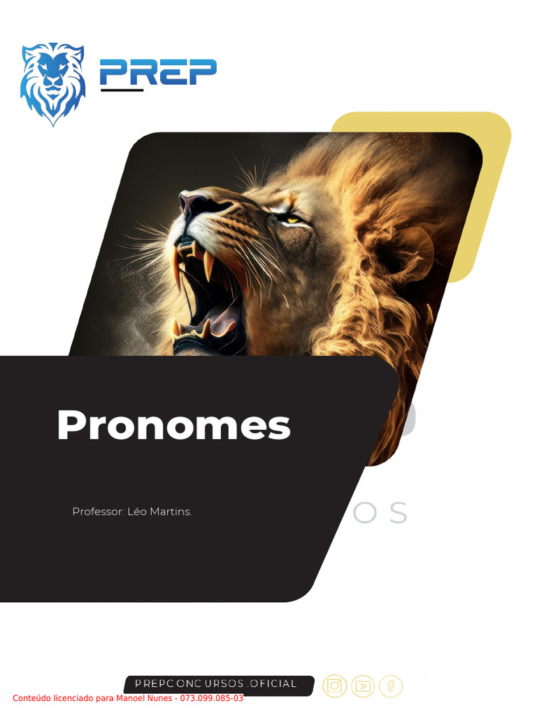 Pronomes | PDF | Pronome | Gramática