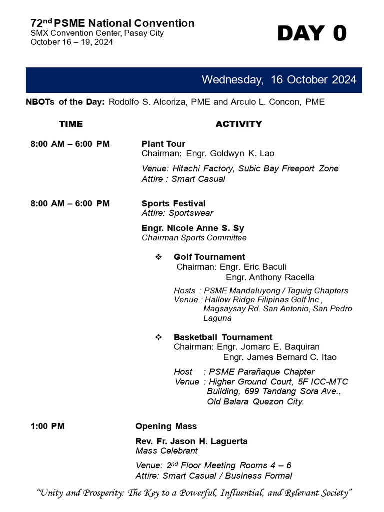Mini Souvenir Program Day 0 1 | PDF