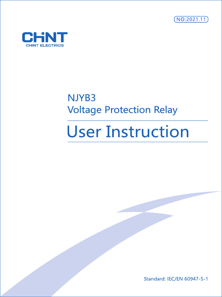 2111 NJYB3 Voltage Protection Relay Manual | PDF