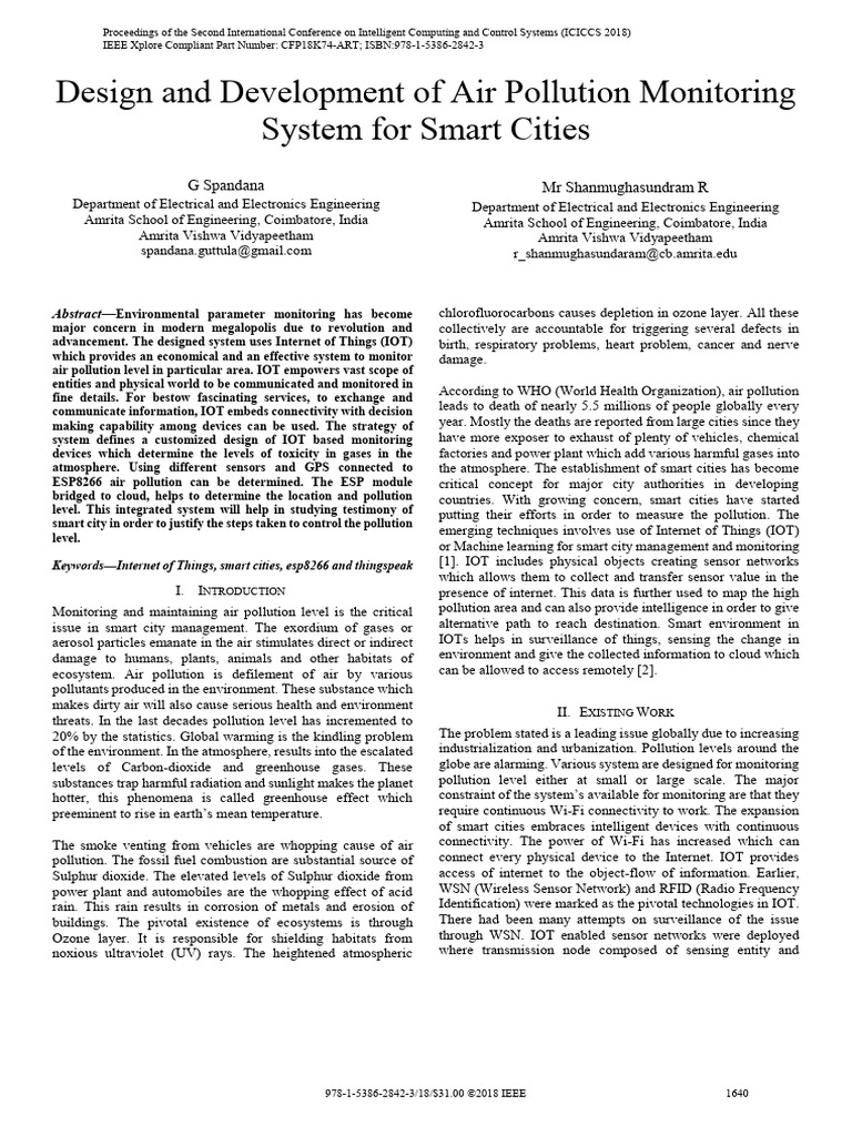 10 1109@iccons 2018 8662932 | PDF | Internet Of Things | Wireless ...