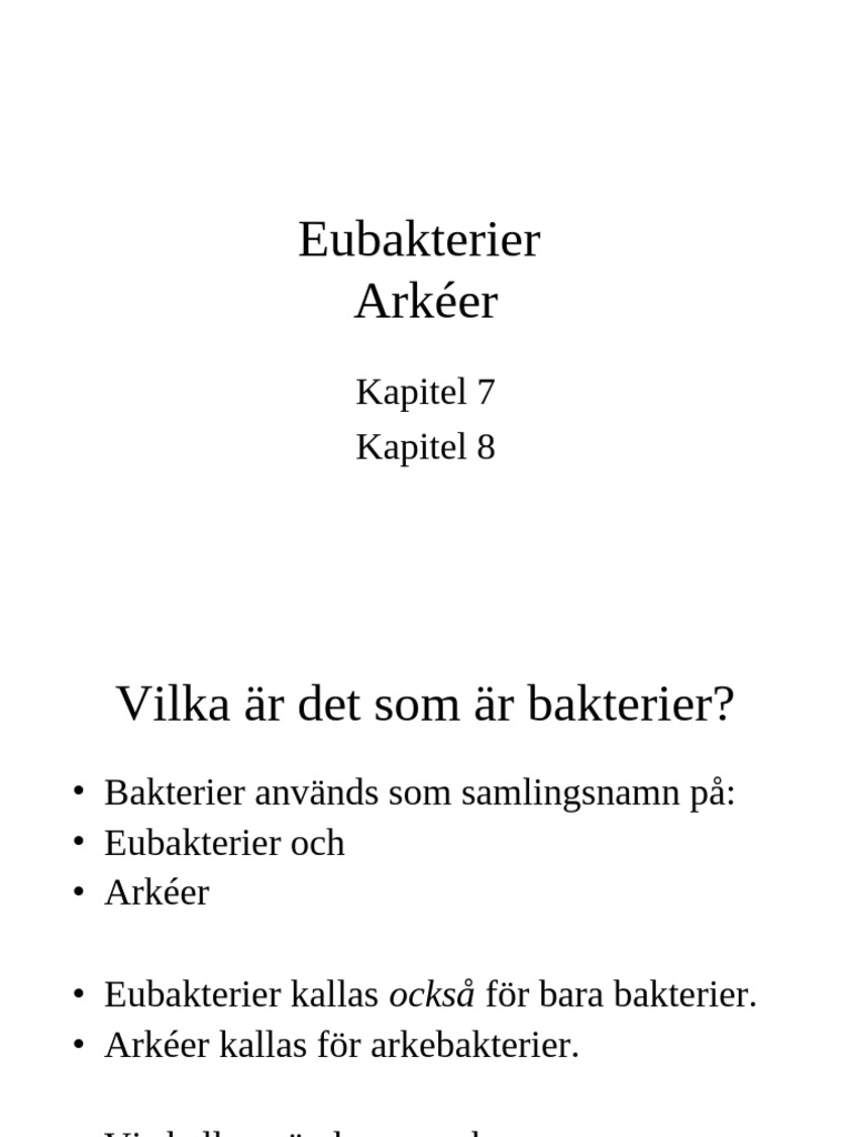 Eubakterier Och Arkéer | PDF