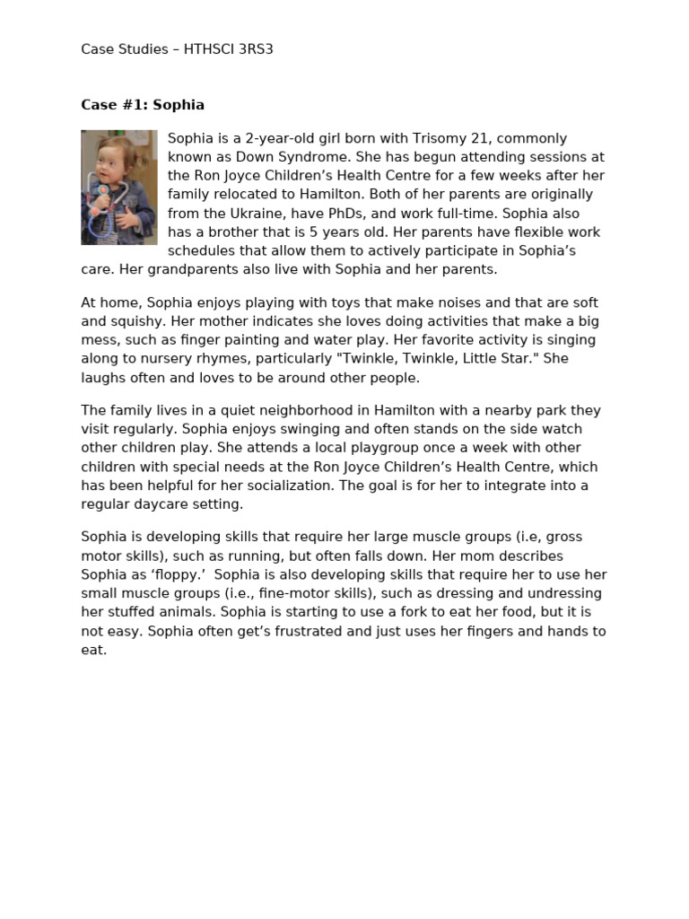 Case 1 - Sophia | PDF