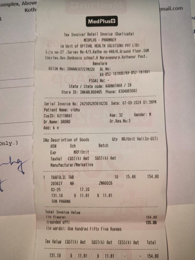 Medplus Bill | PDF