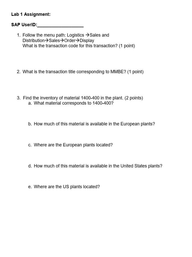 EGD5620 Lab 1 Assignment | PDF