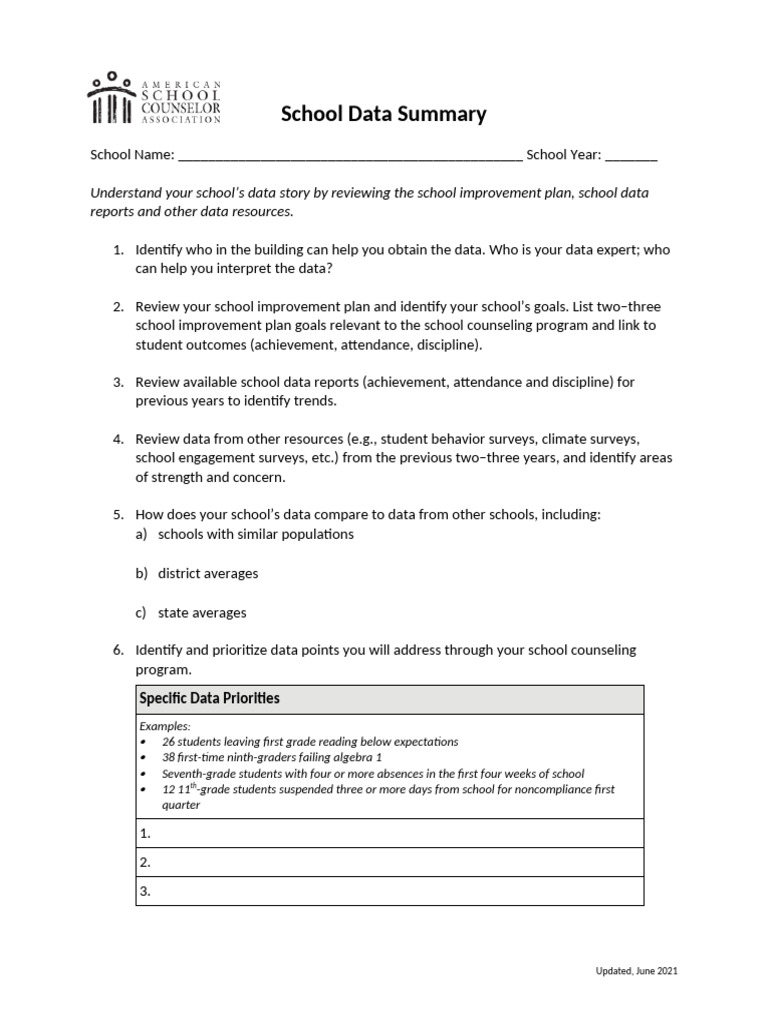 School Data Summary | PDF