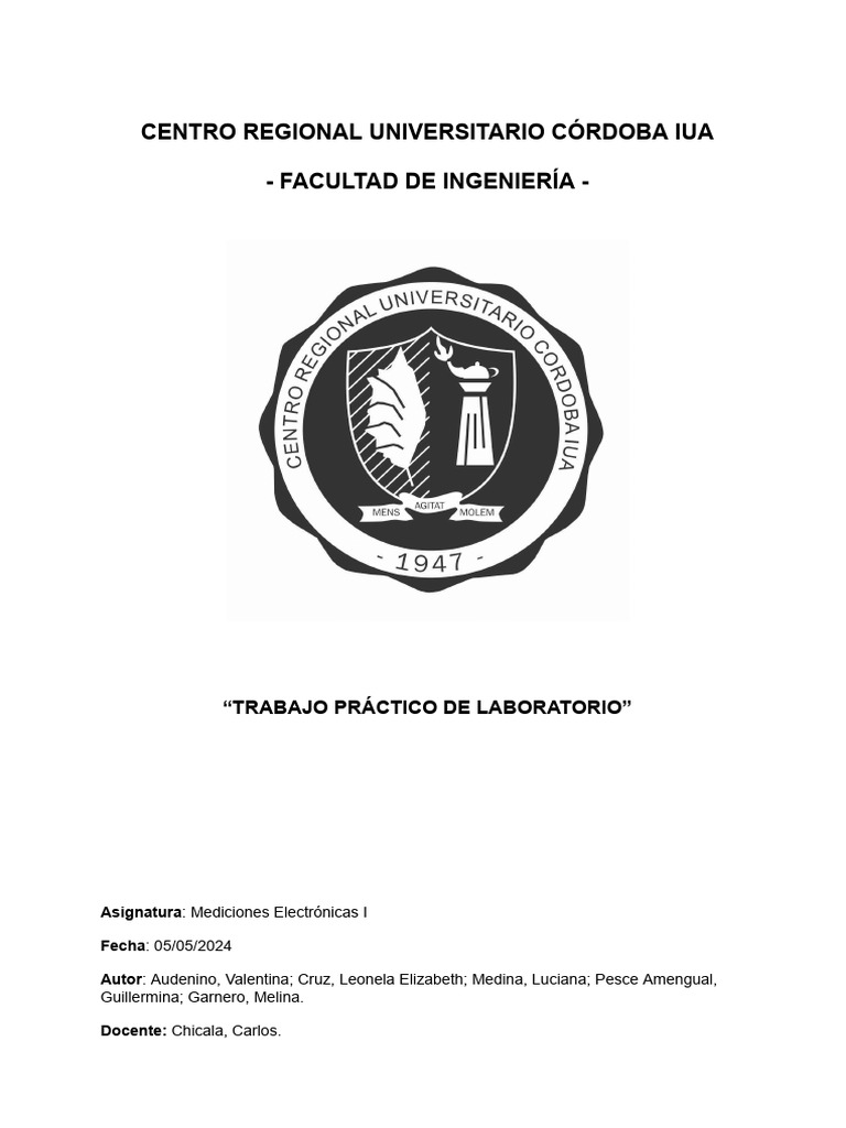 TP Mediciones - Osciloscopio, Multimetro Generador de Funciones | PDF | Amplitud | Frecuencia