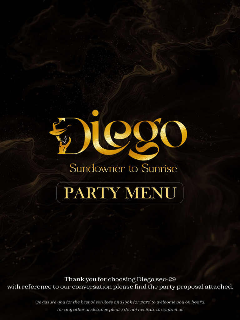 Party Package Menu (Diego) | PDF