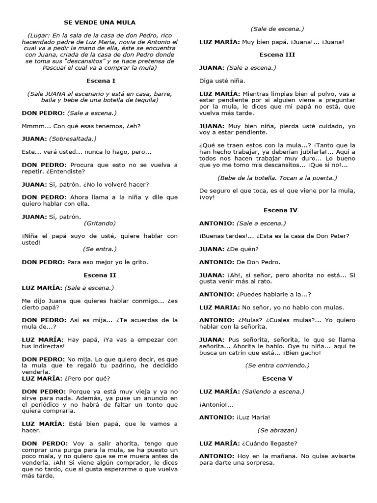 Se Vende Una Mula | PDF