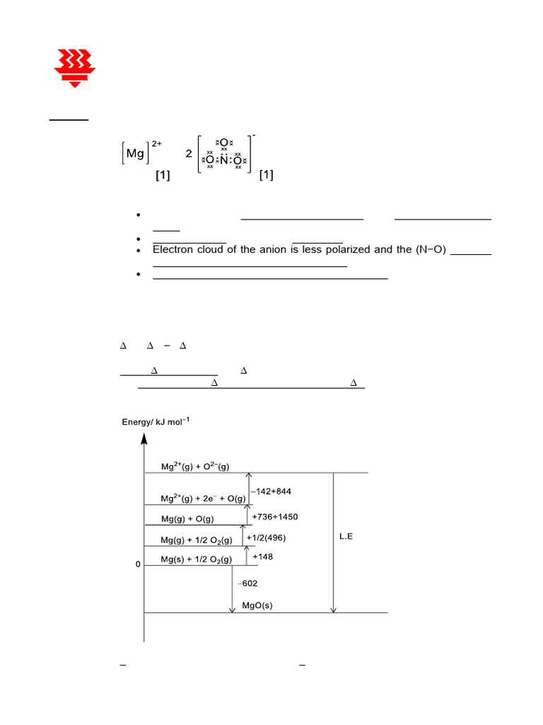 2024 Prelims HCI H2 Chem P3 (Ans) | PDF | Chemical Reactions | Chemical Equilibrium