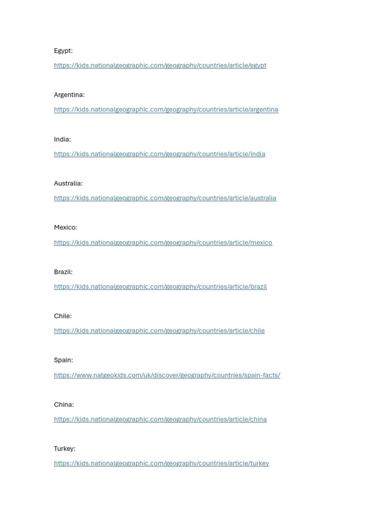 Countries Around The World | PDF