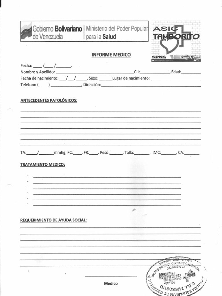 Informe Medico | PDF